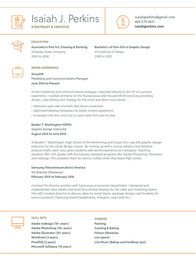 Isaiah J. Perkins Resume | PDF