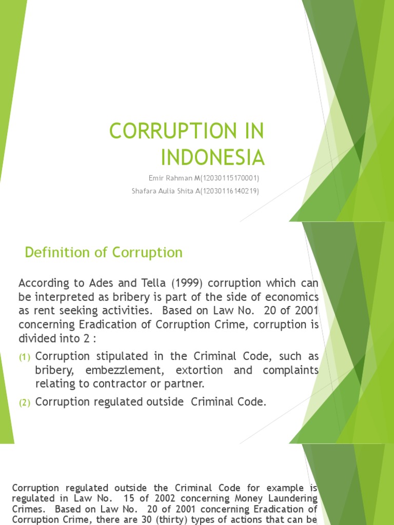 Corruption In Indonesia Pdf Corruption Bribery