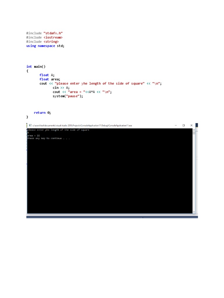 "Stdafx.h" : Using Namespace | PDF
