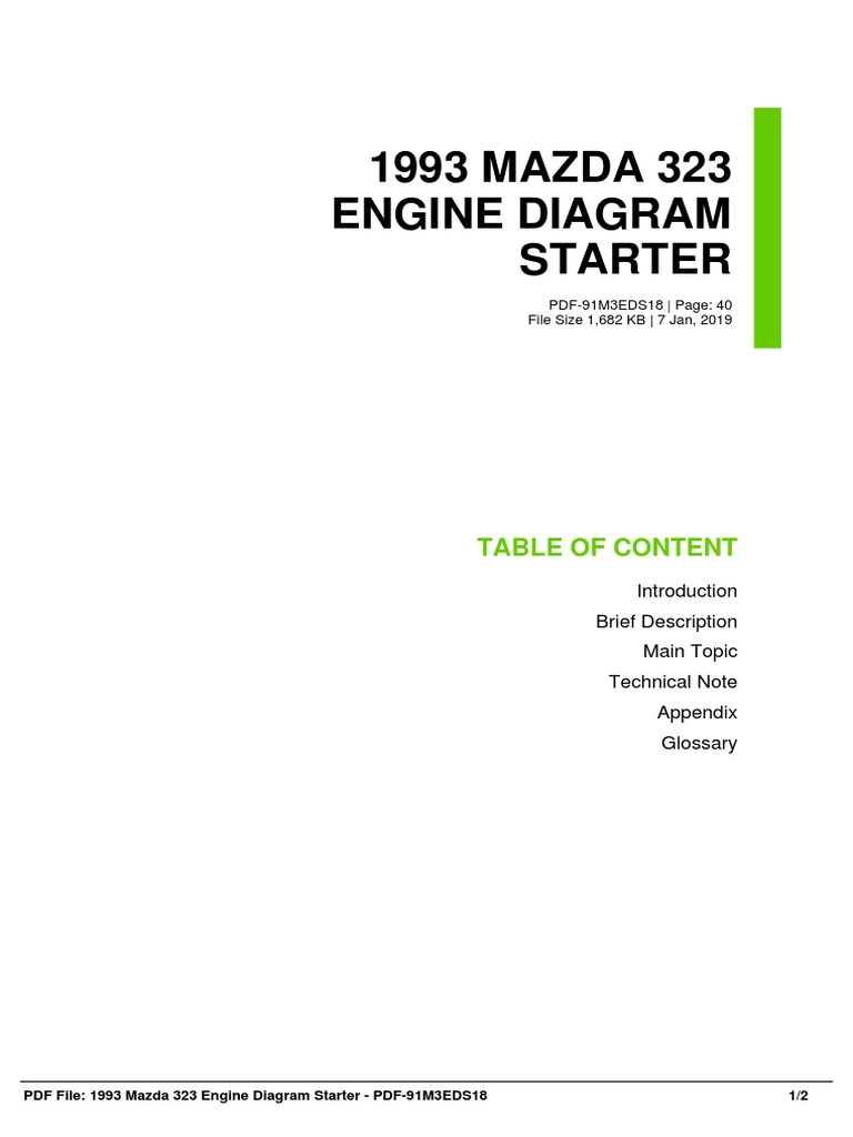 ID275b17983-1993 Mazda 323 Engine Diagram Starter | PDF | Digital ...
