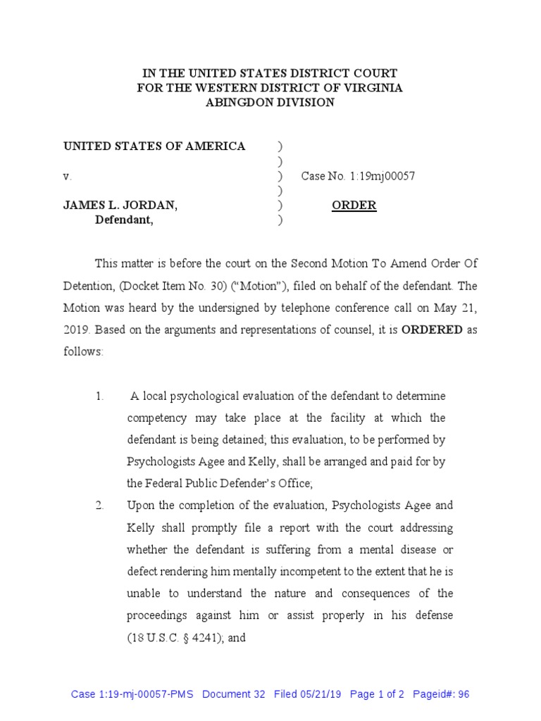 Jordan Hearing Decision May 21 2019 | PDF