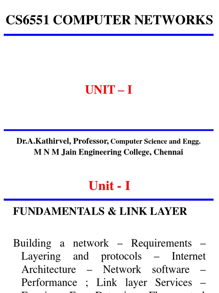 Cs6551 Computer Networks Unit I Pdf Network Socket Transmission Control Protocol
