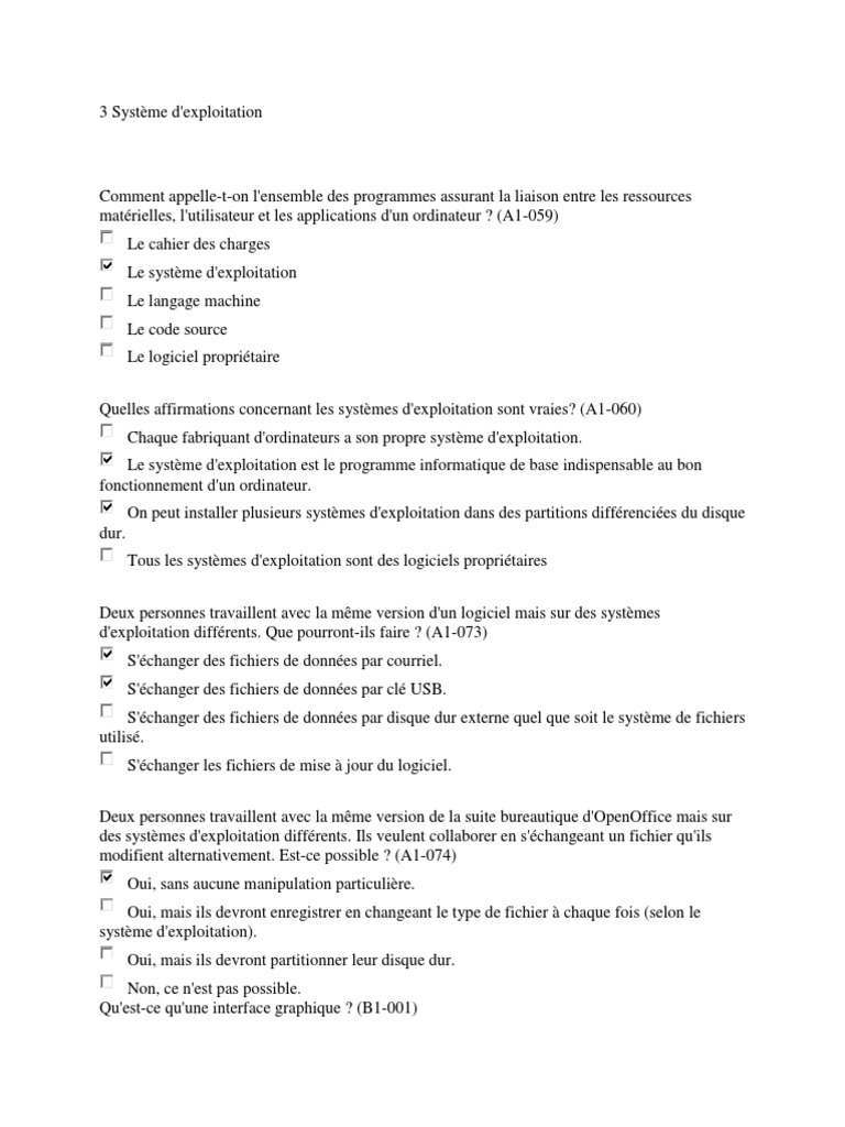 Systèmes d'exploitation : Concepts clés | PDF | Système d'exploitation ...