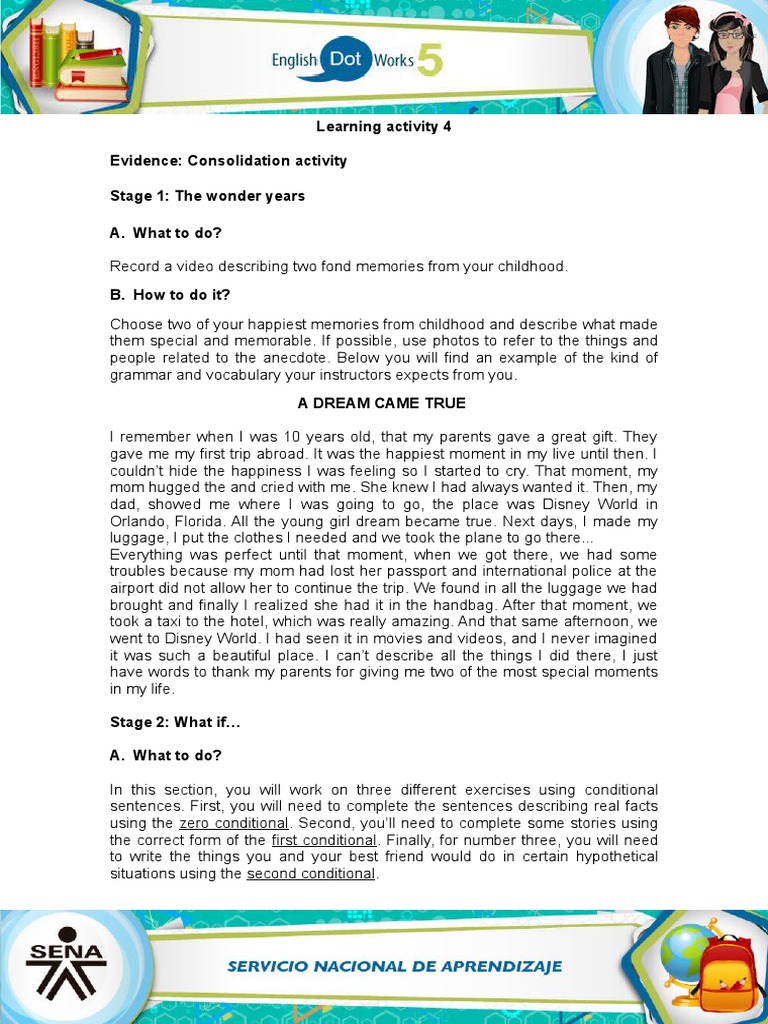 Childhood Memories and Conditional Exercises | PDF