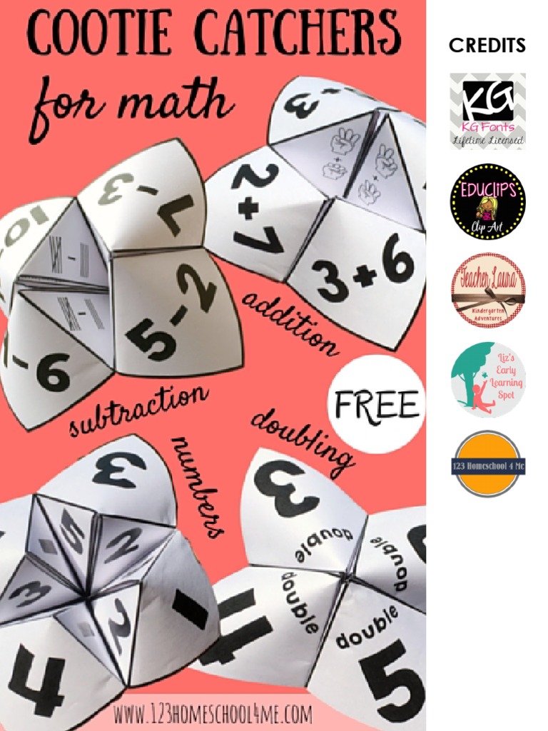 Cootie Catchers For Math | Download Free PDF | Learning | Teaching ...