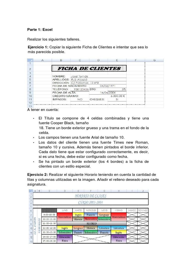 Ej Practico 6 Excel | PDF | Microsoft Excel