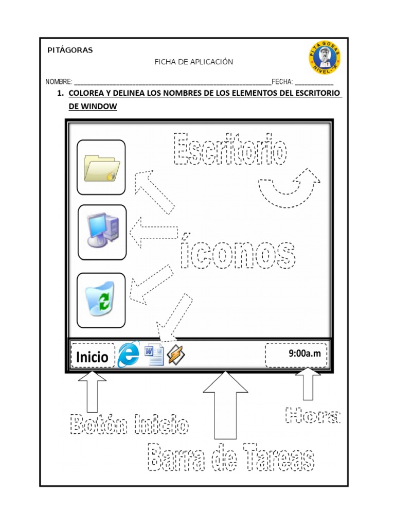 Practica Elementos Del Escritorio | PDF | Informática