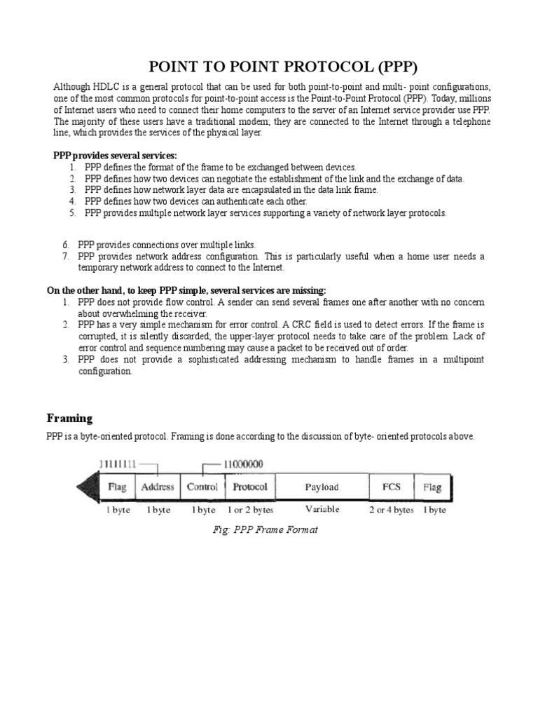 An In-Depth Look at the Point-to-Point Protocol (PPP): Framing ...