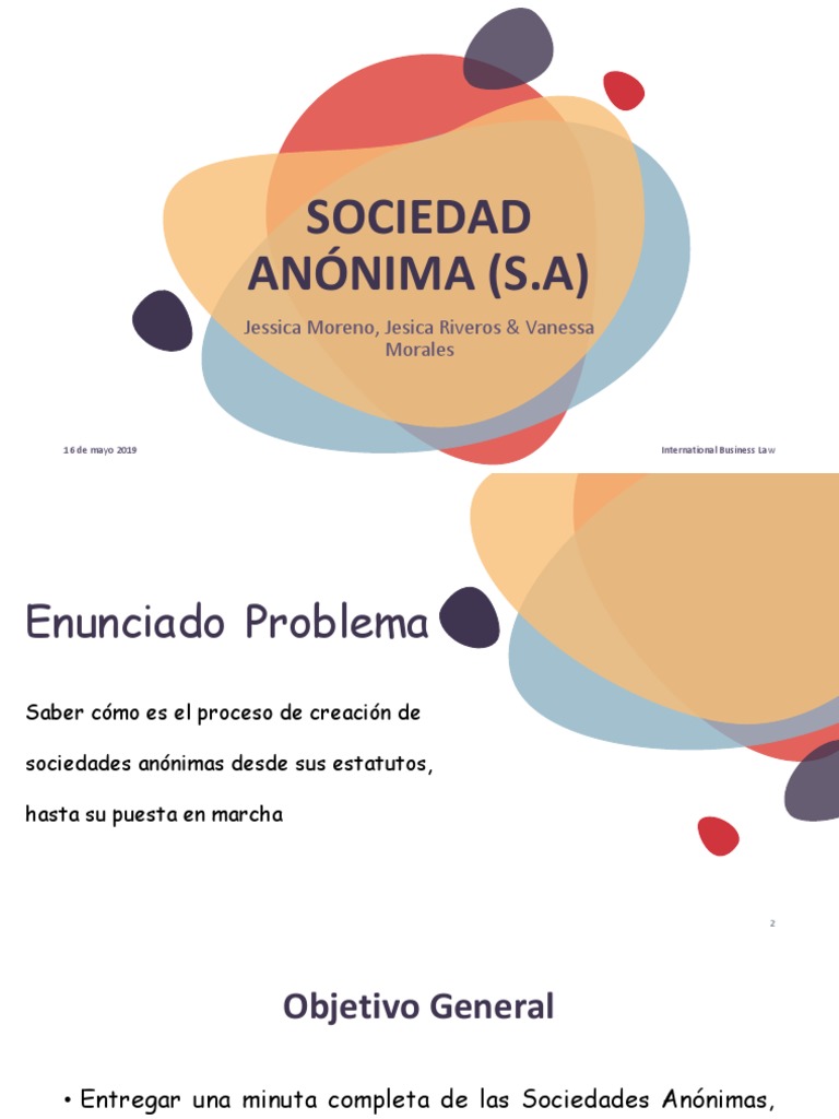 Sociedad Anonima | PDF | Compartir (Finanzas) | Sociedad de responsabilidad limitada