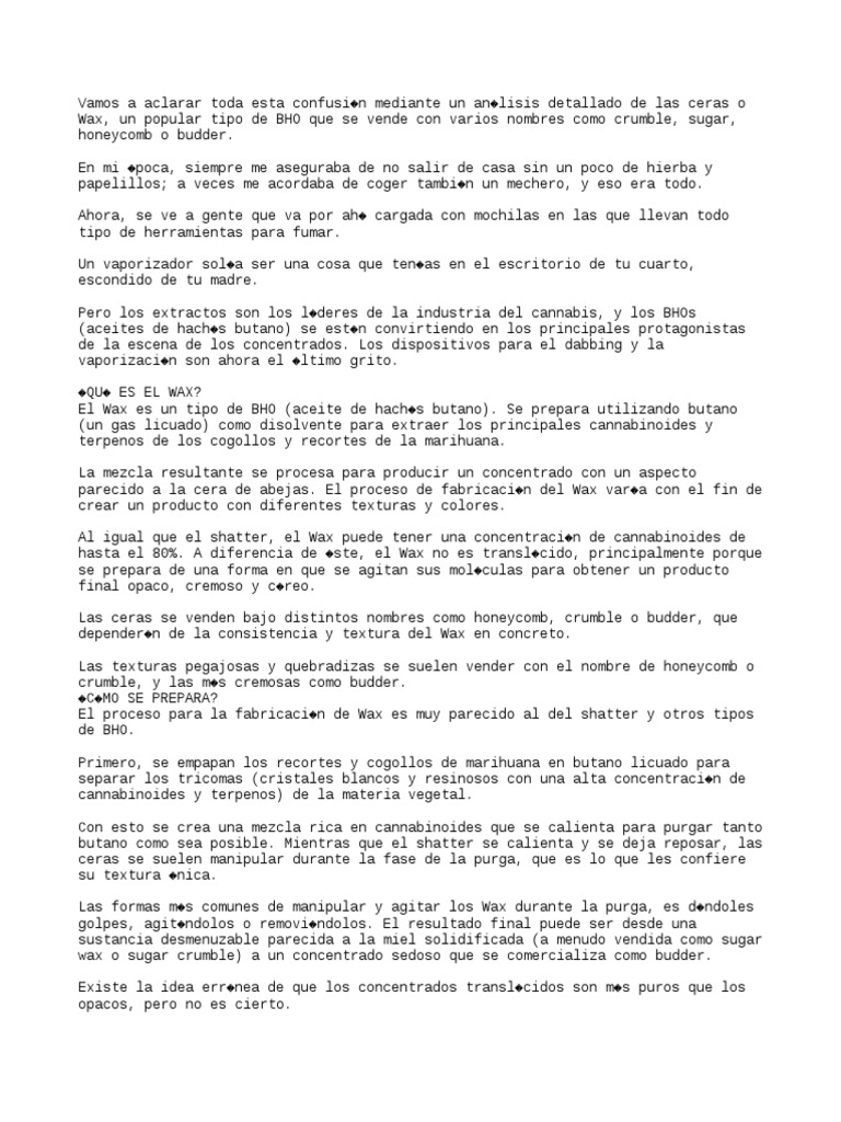 Wax | PDF | Cannabis (Droga) | Canabis