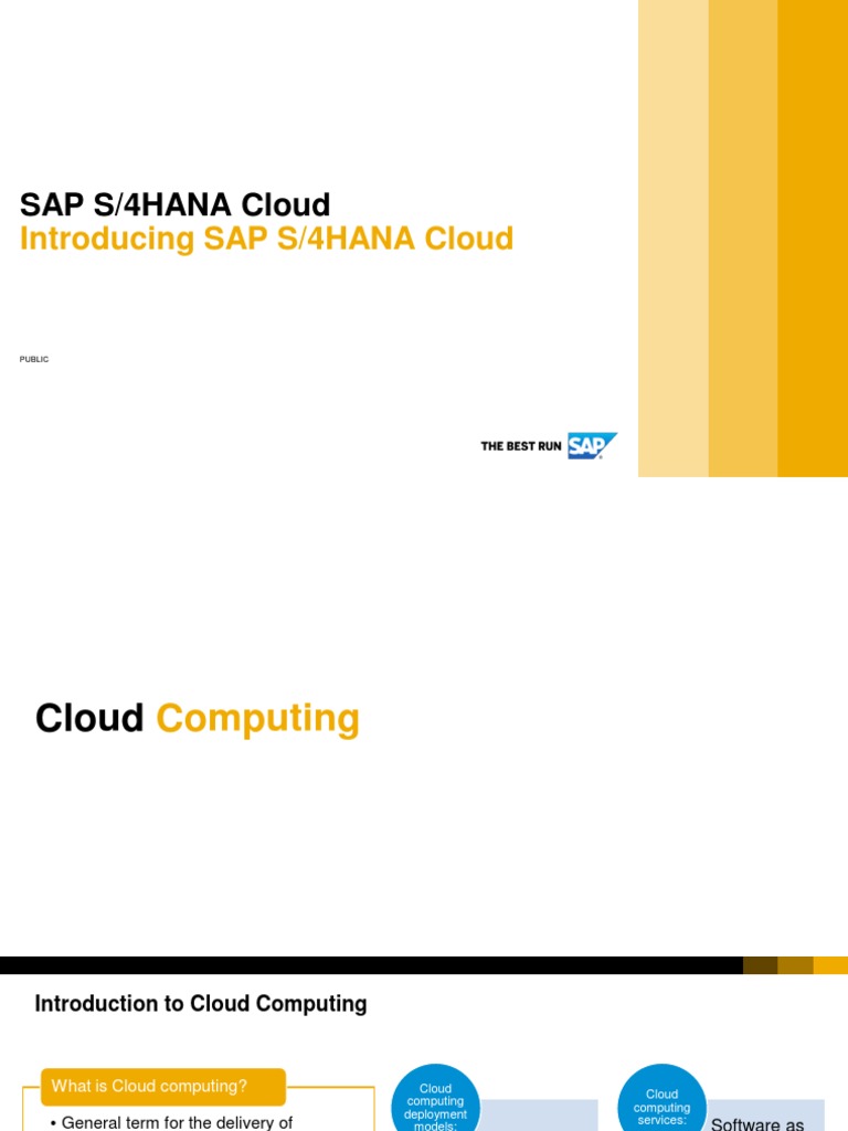 S4 Hana Cloud Computing | Download Free PDF | Platform As A Service | Cloud Computing