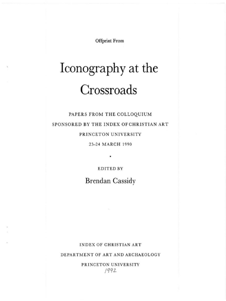 Lavin IconographyCrossroads 1992 | PDF | Art History | Paintings