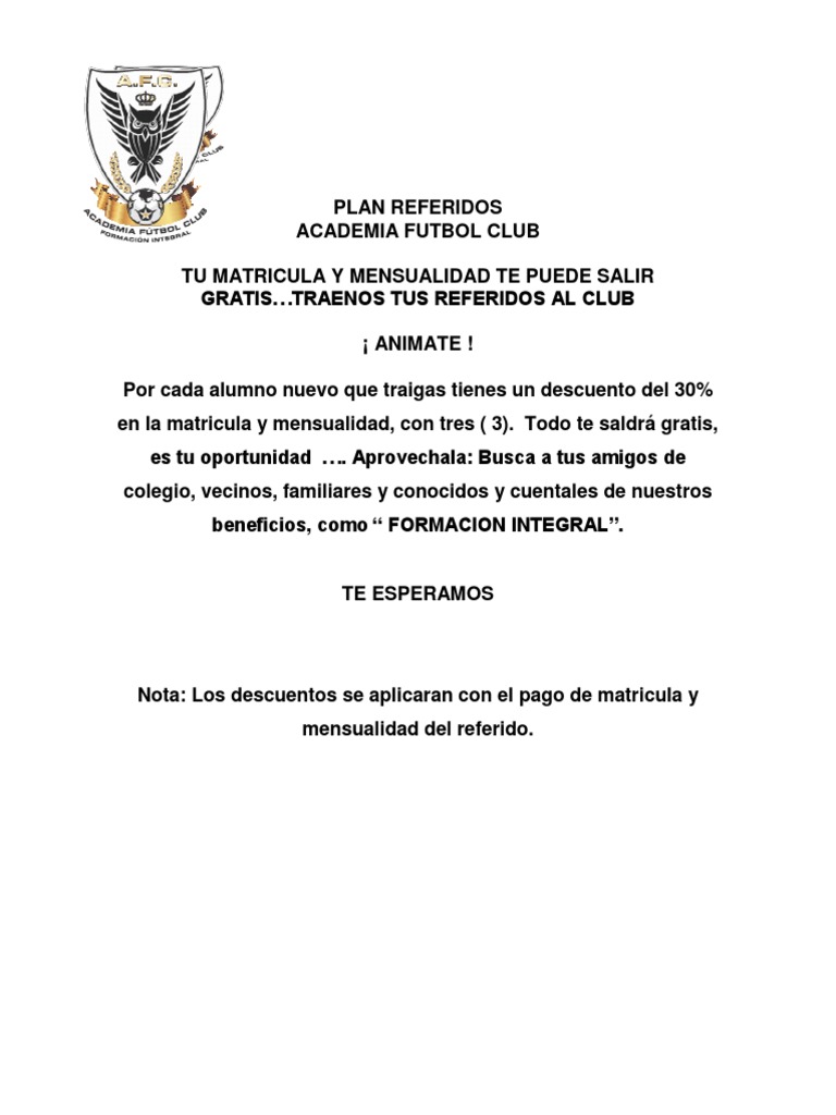 Formato de Plan Referidos | PDF