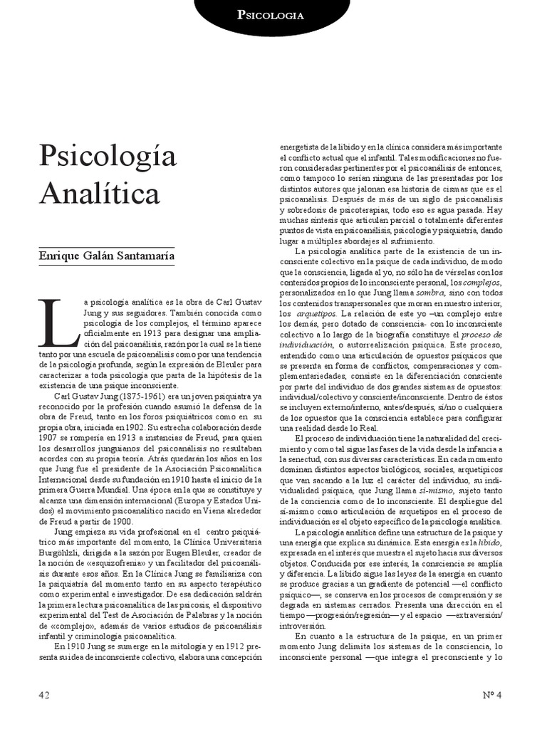 Psicologia Analitica | PDF | Psicologia analitica | Carl Jung