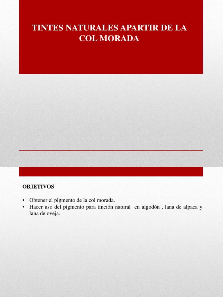 Col Morada | PDF | Lana | Pigmento