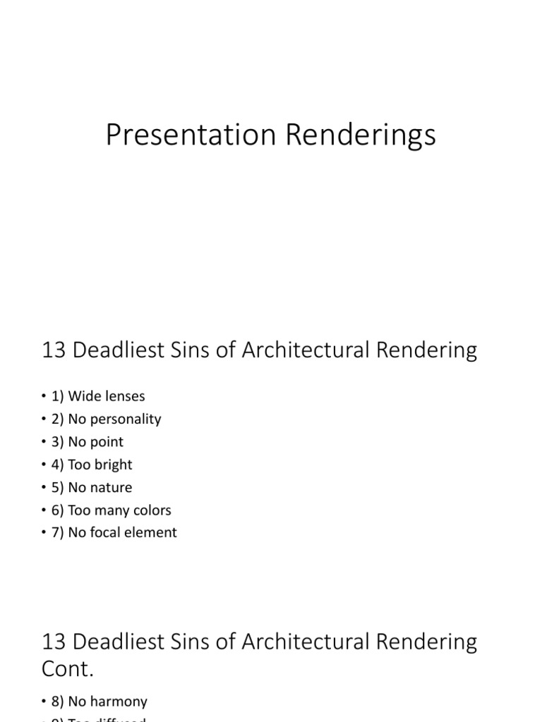 Presentation Renderings | PDF | Art