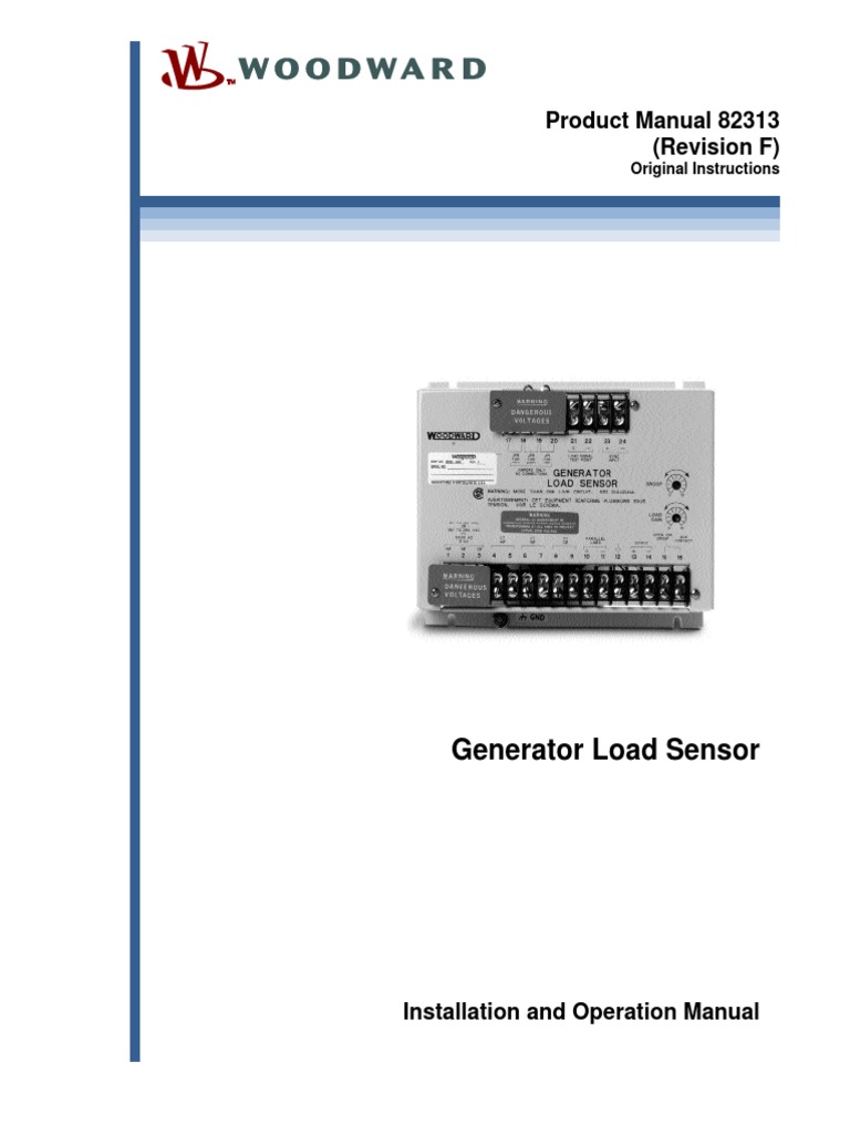 Woodward Generator Load Sensor | PDF | Electric Generator | Power Supply