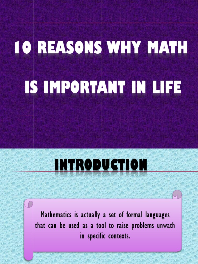 10 Reasons Why Math | PDF | Career & Growth