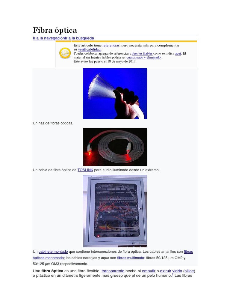 Fibra Optica | PDF | Fibra óptica | Óptica