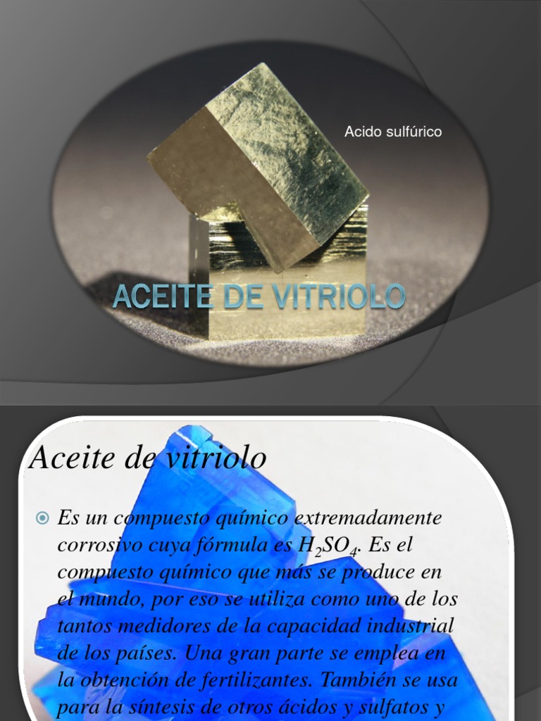 Aceite de Vitriolo | Descargar gratis PDF | Ácido sulfúrico | Conjuntos ...