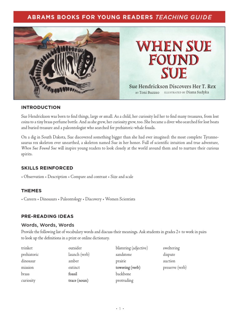 When Sue Found Sue Teaching Guide | Download Free PDF | Tyrannosaurus ...