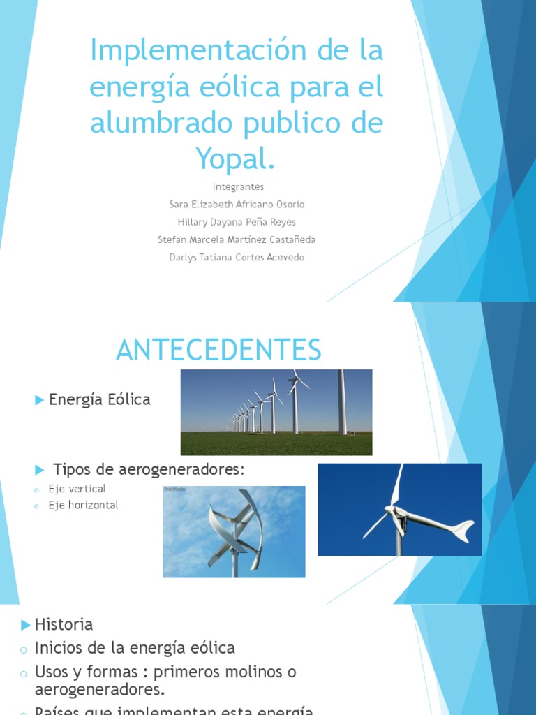 Proyecto de Fisica Expo | PDF | Energía eólica | Turbina eólica