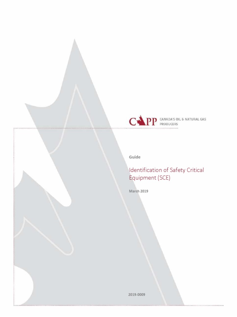 Identification of Safety Critical Equipment (SCE) : Guide | PDF | Risk ...