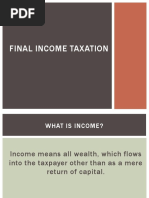 Final Income Taxation Under TRAIN Law | PDF | Dividend | Withholding Tax