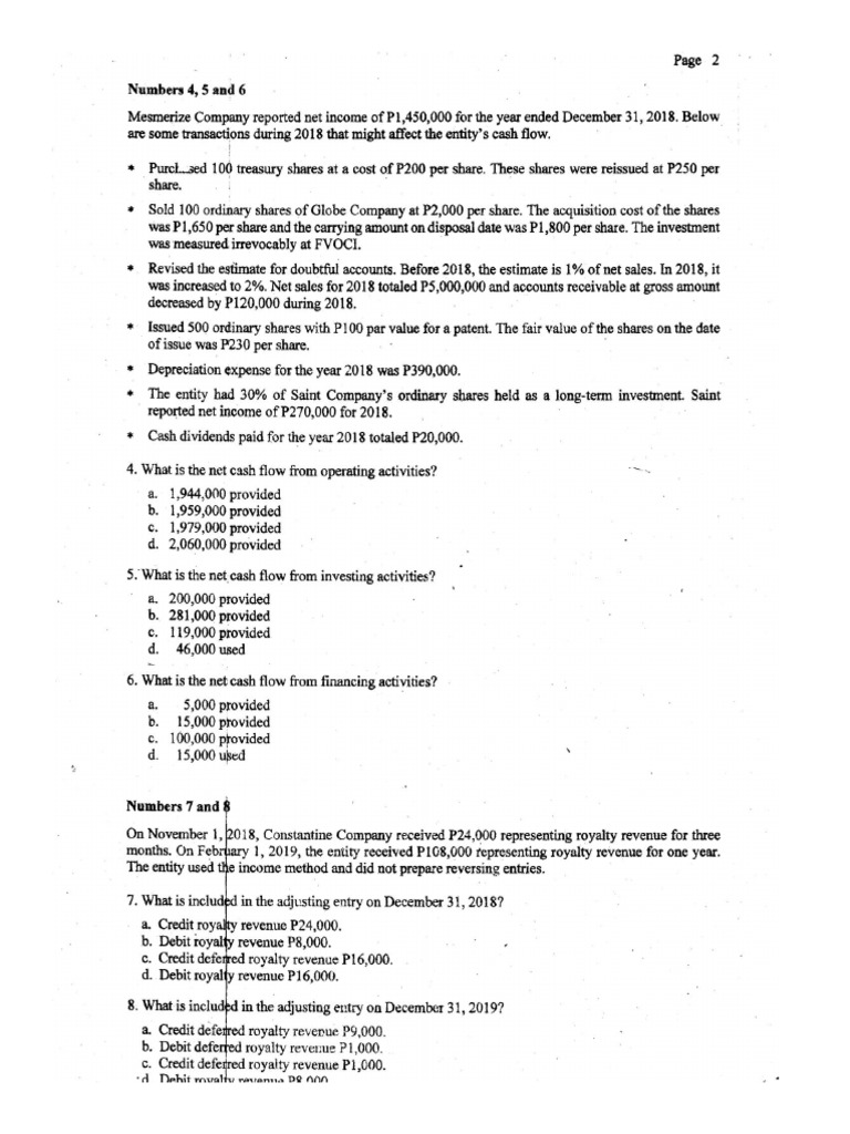 Cpar Far 2 Final Preboard May 2018 | PDF