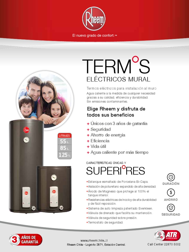 Anexo 6 Catalogo de Termo-Eléctrico RAB AA | PDF | Ducha | Agua