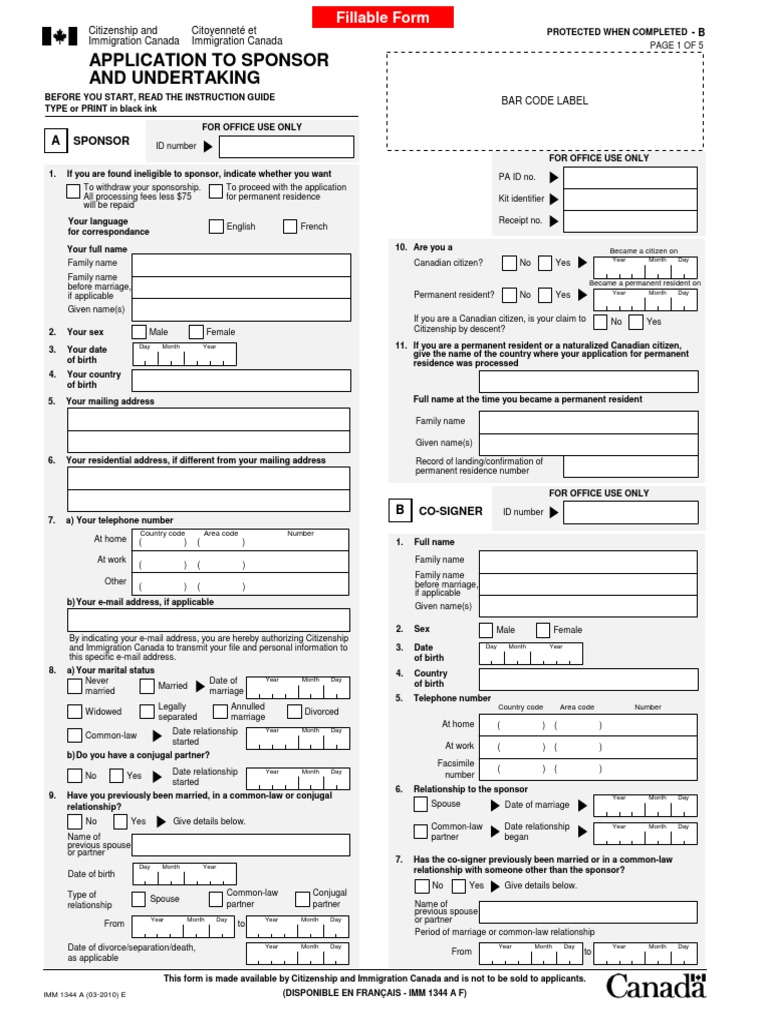 Imm1344ea PDF | PDF | Marriage | Bankruptcy