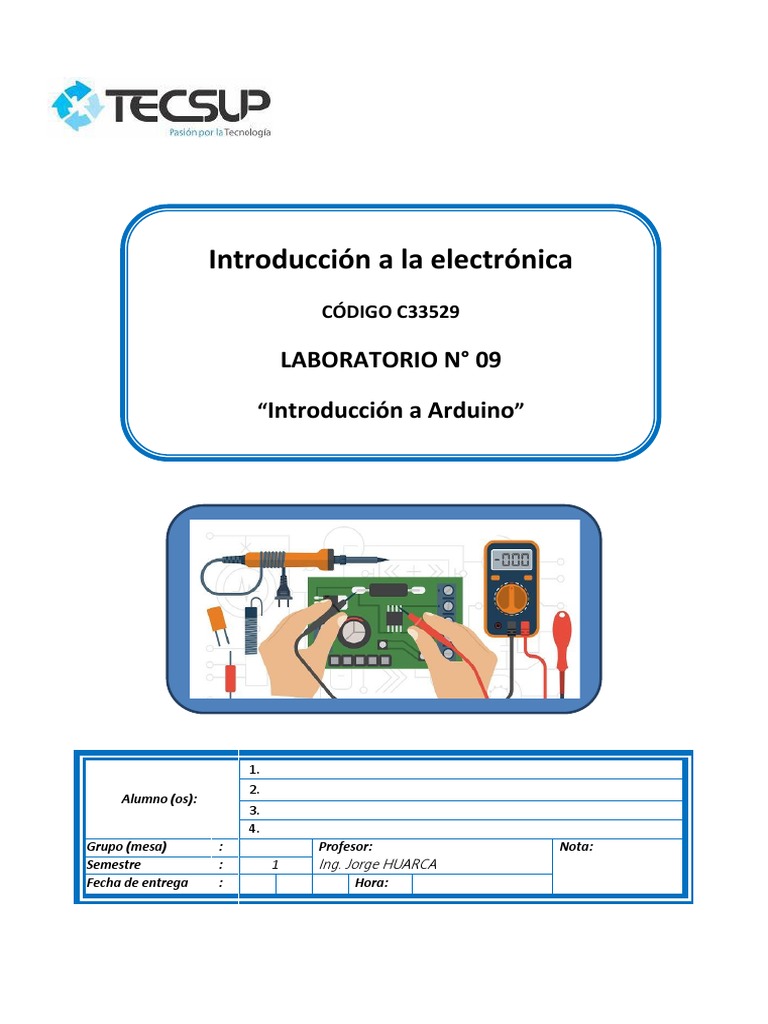 Lab09 Introducción Arduino Pdf Arduino Entorno De Desarrollo Integrado 