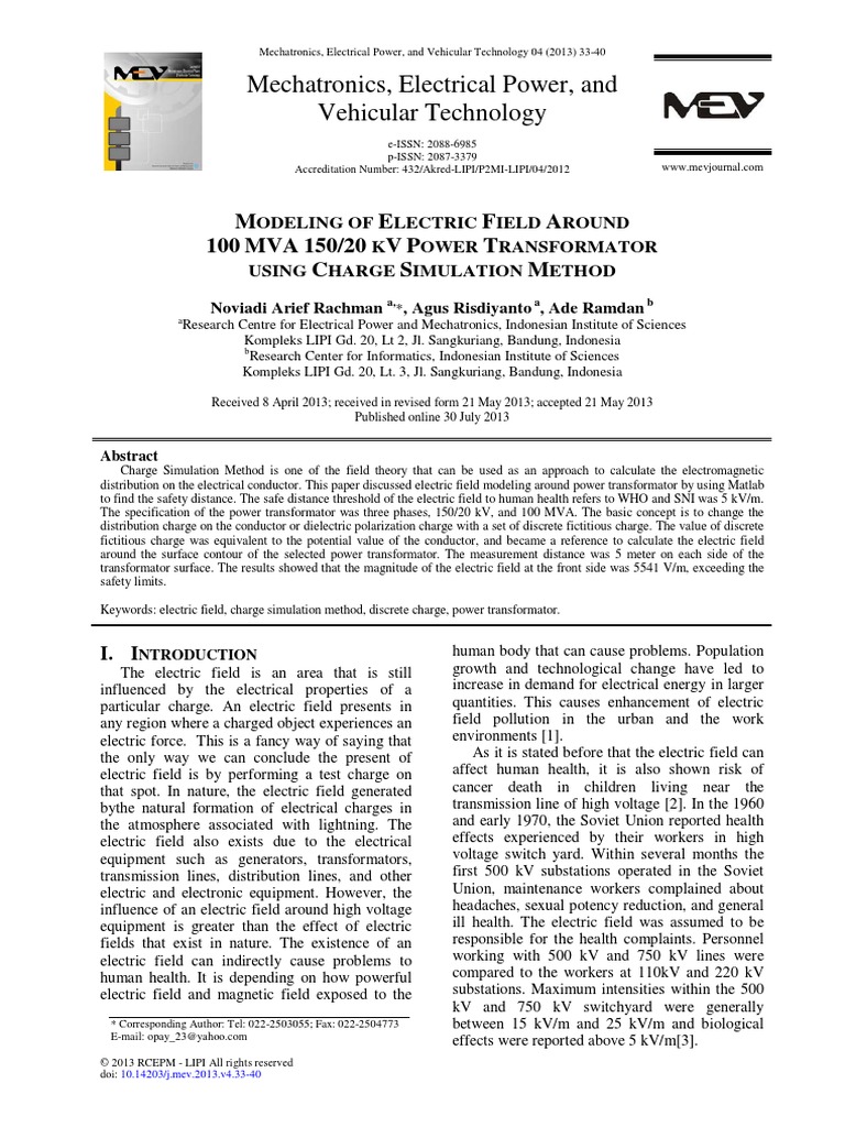 Transformator Charge Simulation Method Pdf Electric Field Dielectric