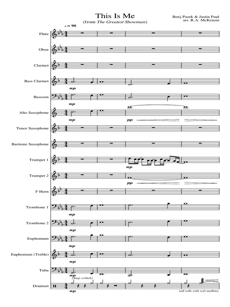 This Is Me: (From The Greatest Showman) | PDF | Clef | Reed Aerophones