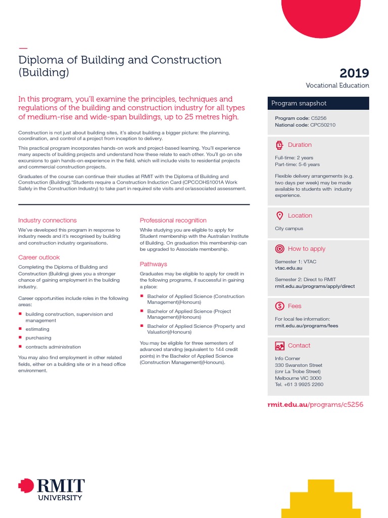 Diploma of Building and Construction | PDF | Bachelor's Degree | Business