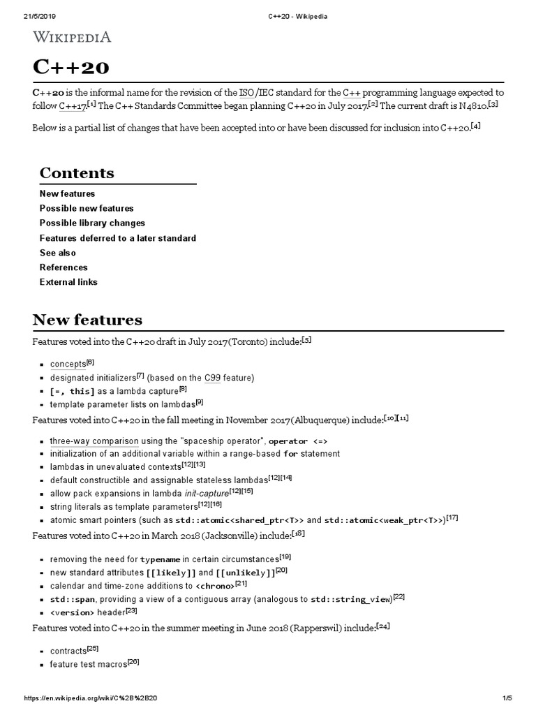 C 20 Features Pdf Anonymous Function C