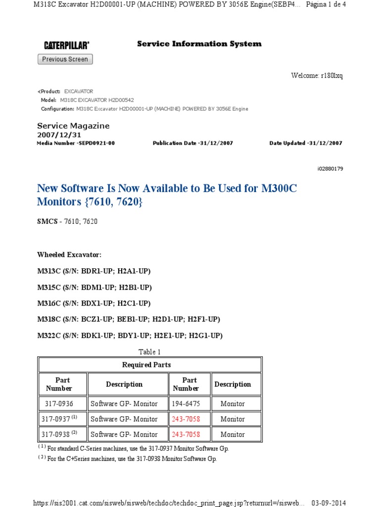 SEPD0921-00 New Software Is Now Available To Be Used For M300C Monitors ...