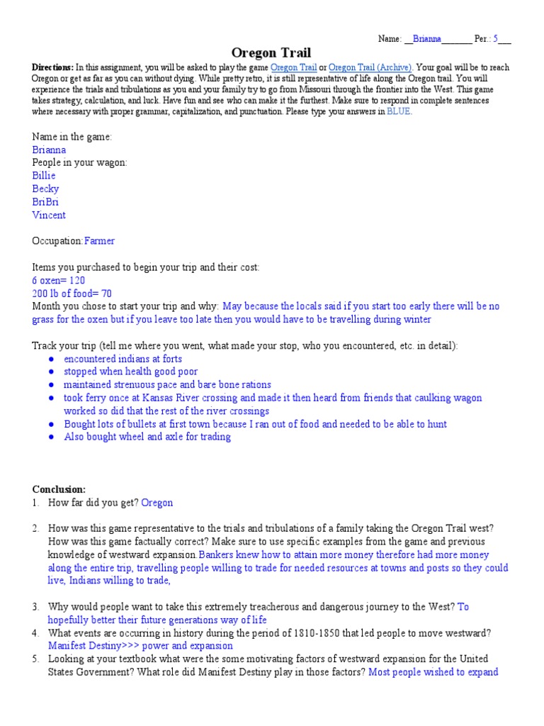 Oregon Trail | PDF | Oregon Trail