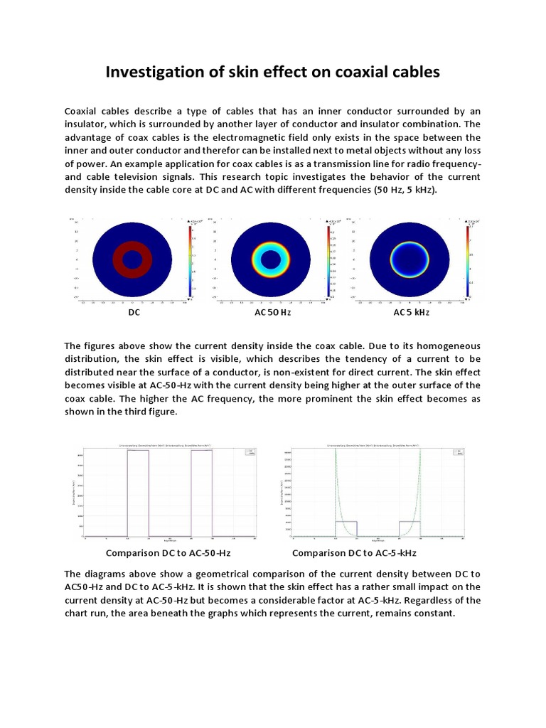Skin Effect Coaxial Cable | PDF | Coaxial Cable | Alternating Current
