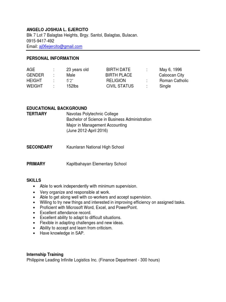 Resume - Angelo v2 | PDF