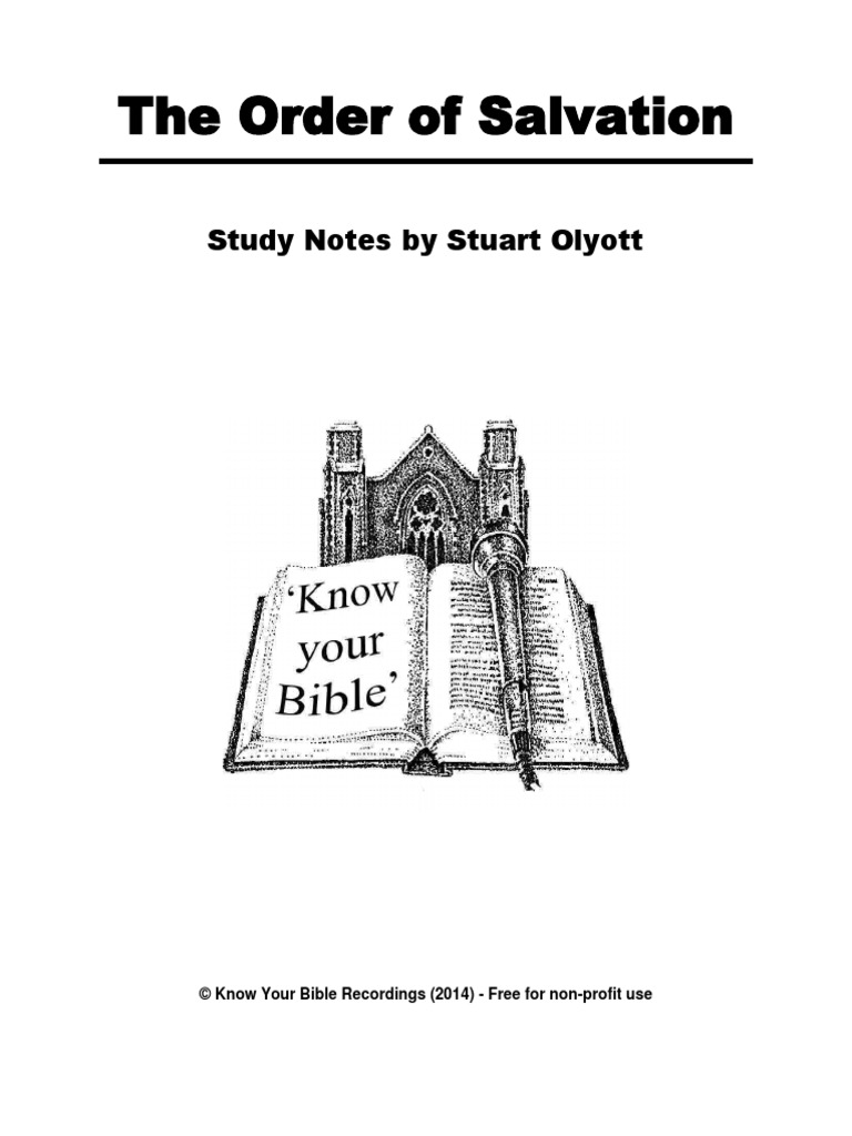 The Order of Salvation: Study Notes by Stuart Olyott | PDF ...