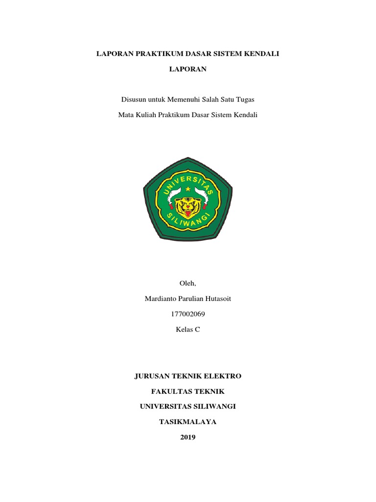 Laporan Praktikum Dasar Sistem Kendali | PDF Laporan Praktikum Dasar Sistem Kendali | PDF