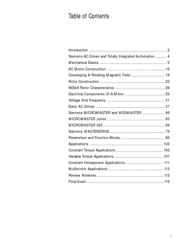 Basics of Siemens AC Drives Training | PDF | Electric Motor | Force