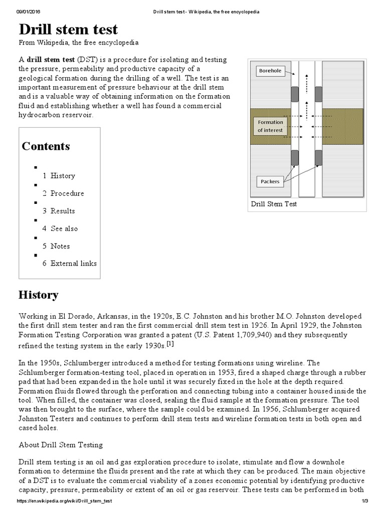 Drill Stem Test PDF | PDF | Geotechnical Engineering | Civil Engineering