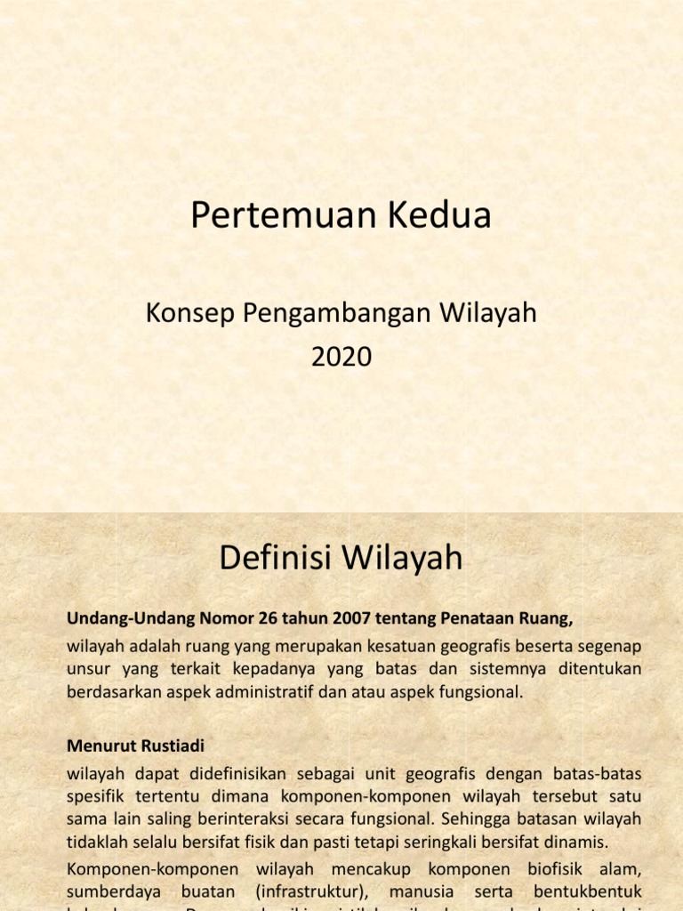 Konsep Pengembangan Wilayah | PDF