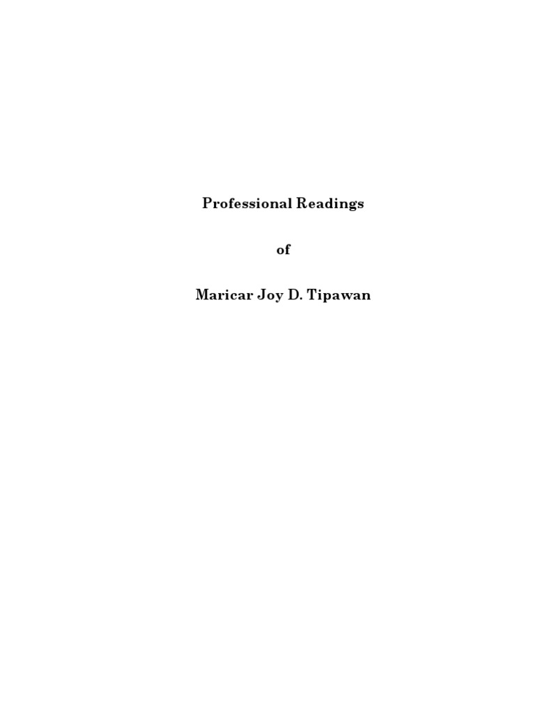 Professional Readings - Narrative | PDF | Reading Comprehension ...