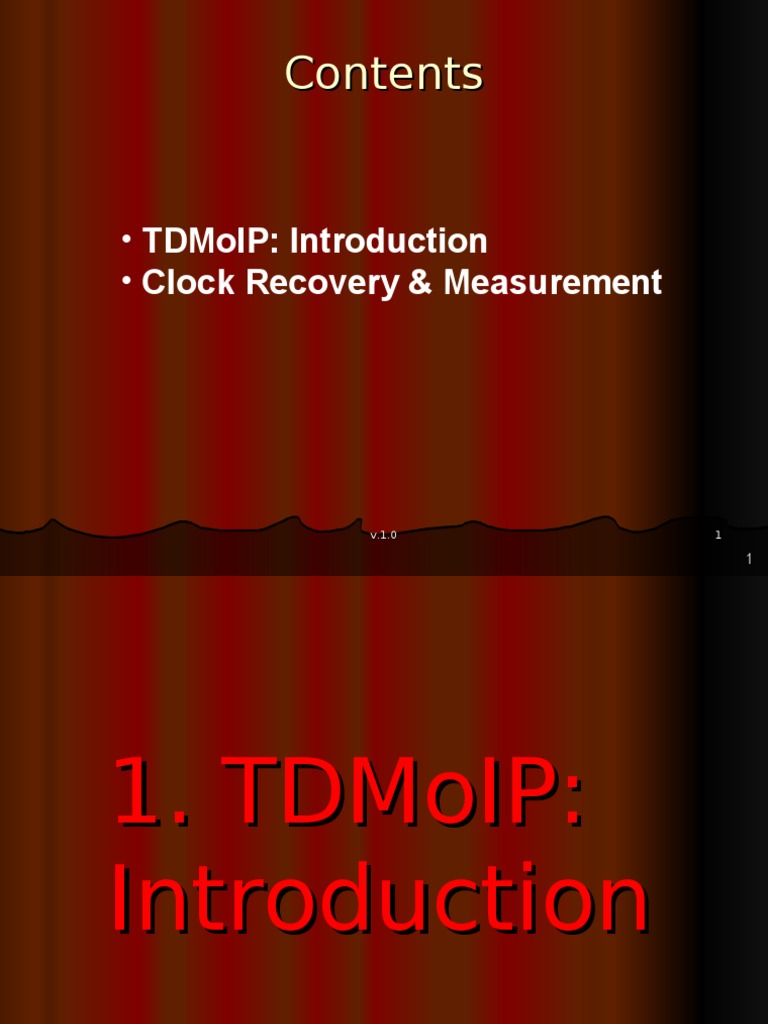 Tdmoip: Introduction - Clock Recovery & Measurement | PDF | Telecommunications | Internet ...