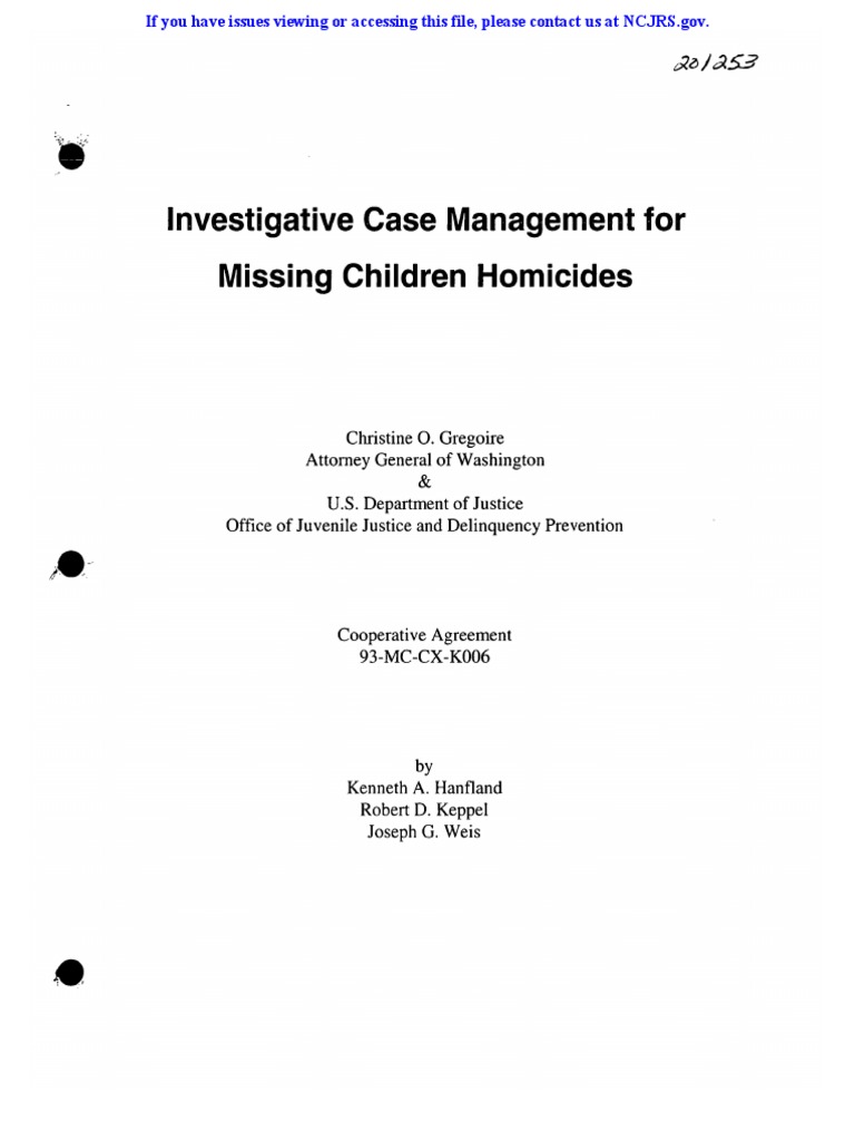 FBI Report | PDF | Kidnapping | Murder