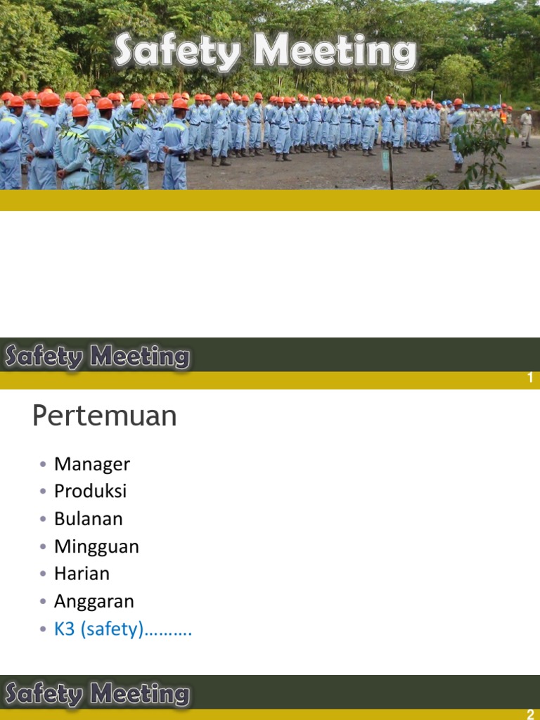 Safety Meeting | PDF