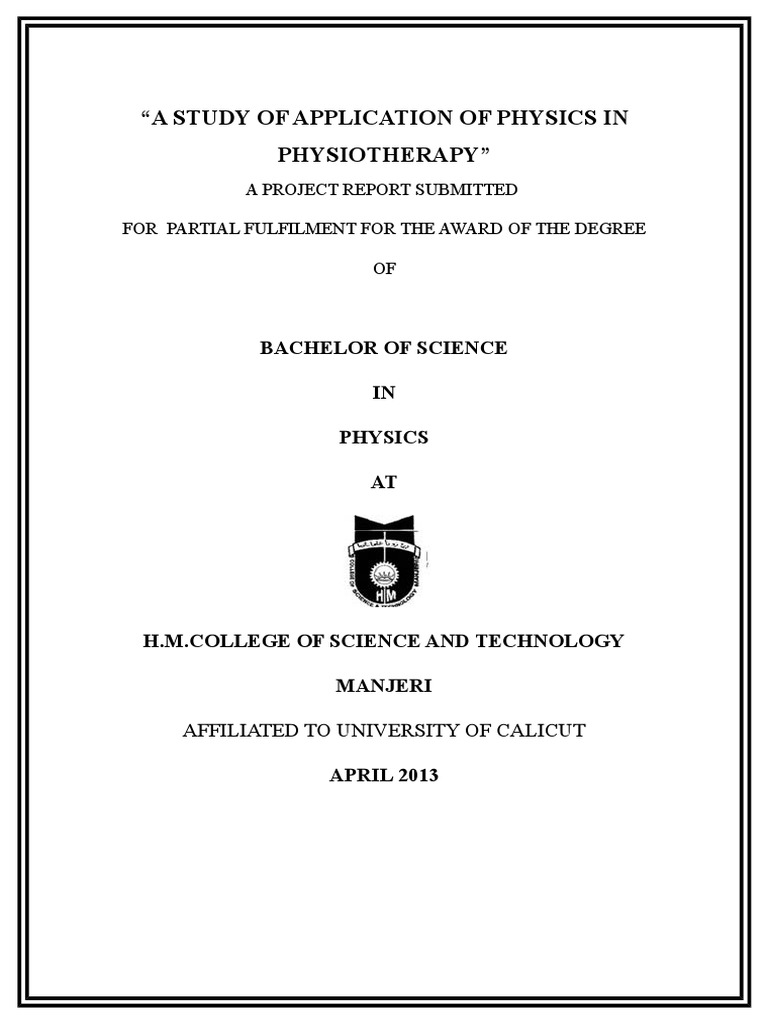 6TH Sem BSC Physics Project.2 H.M College. Manjeri 2 | PDF | Medical ...